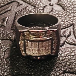 Accessories | Millionaire Hiphop Bling Mens Sterling Silver Ring | Poshmark